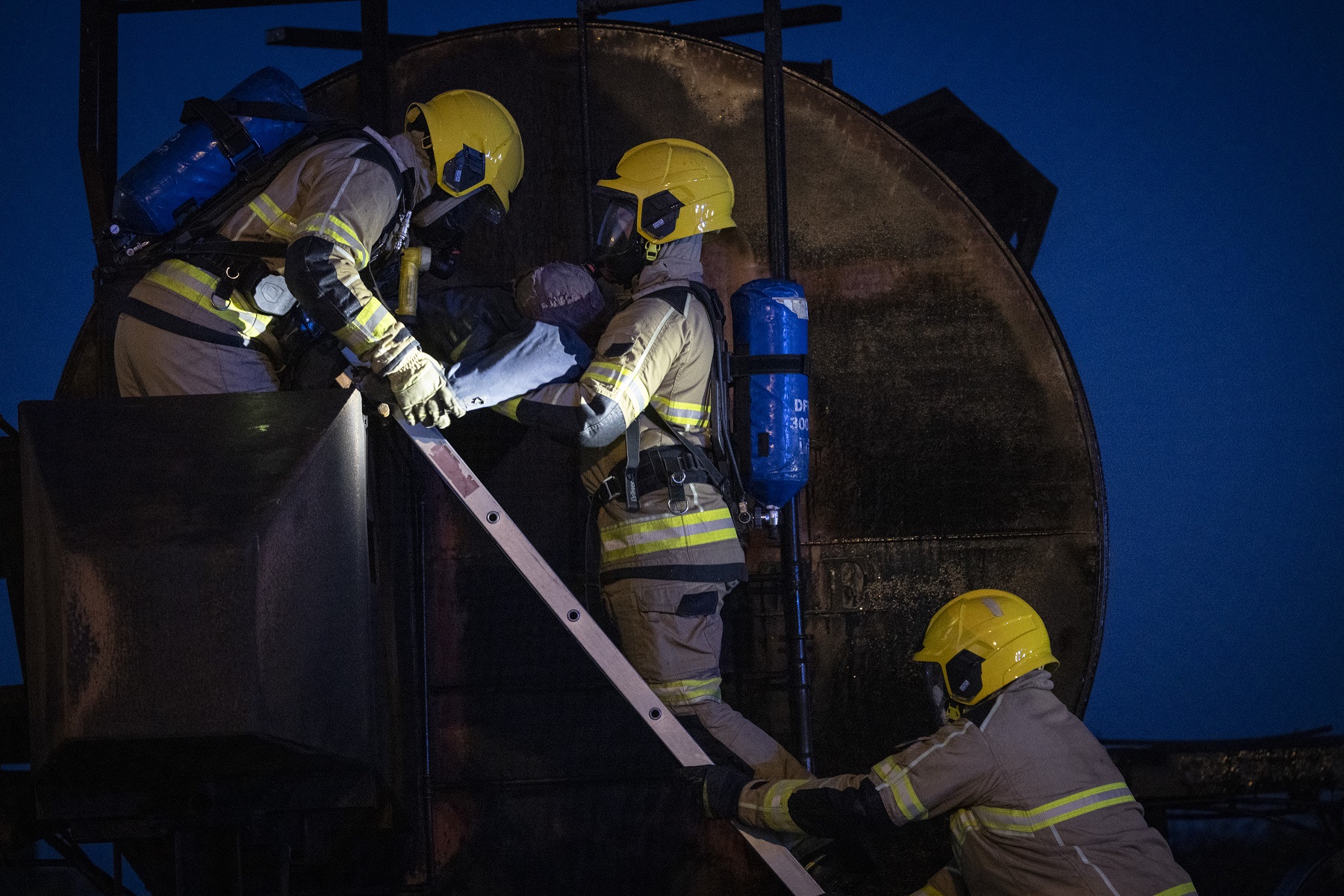 RAF Coningsby Firefighters Battle The Flames | Royal Air Force
