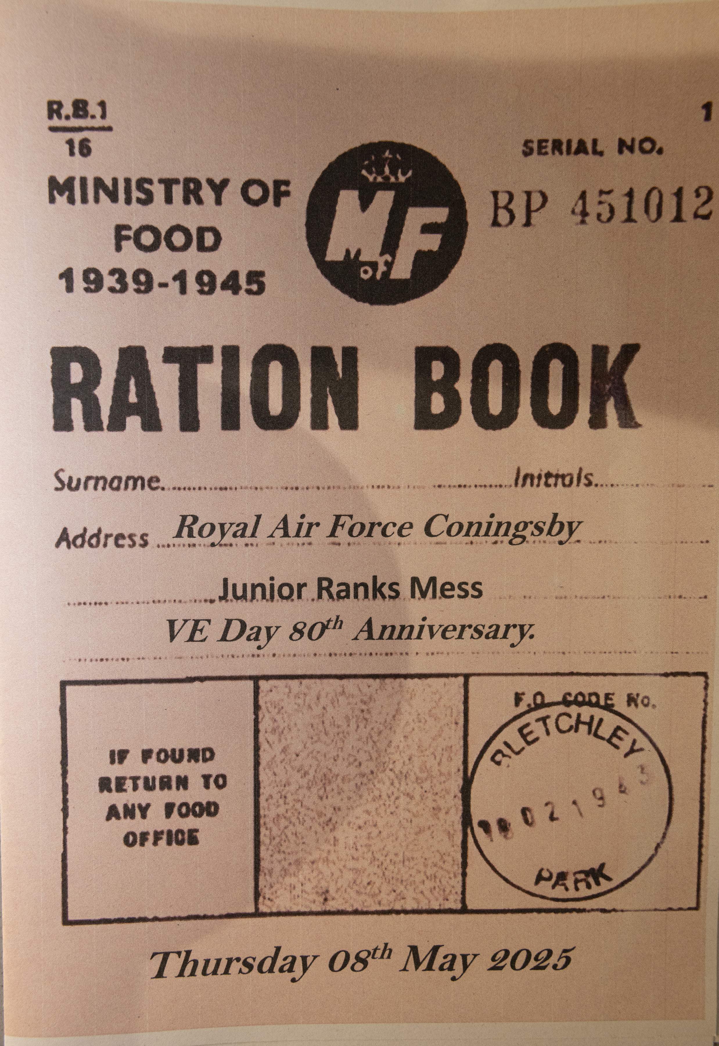 RAF Coningsby Catering Flight Marks VE Day 80 | Royal Air Force