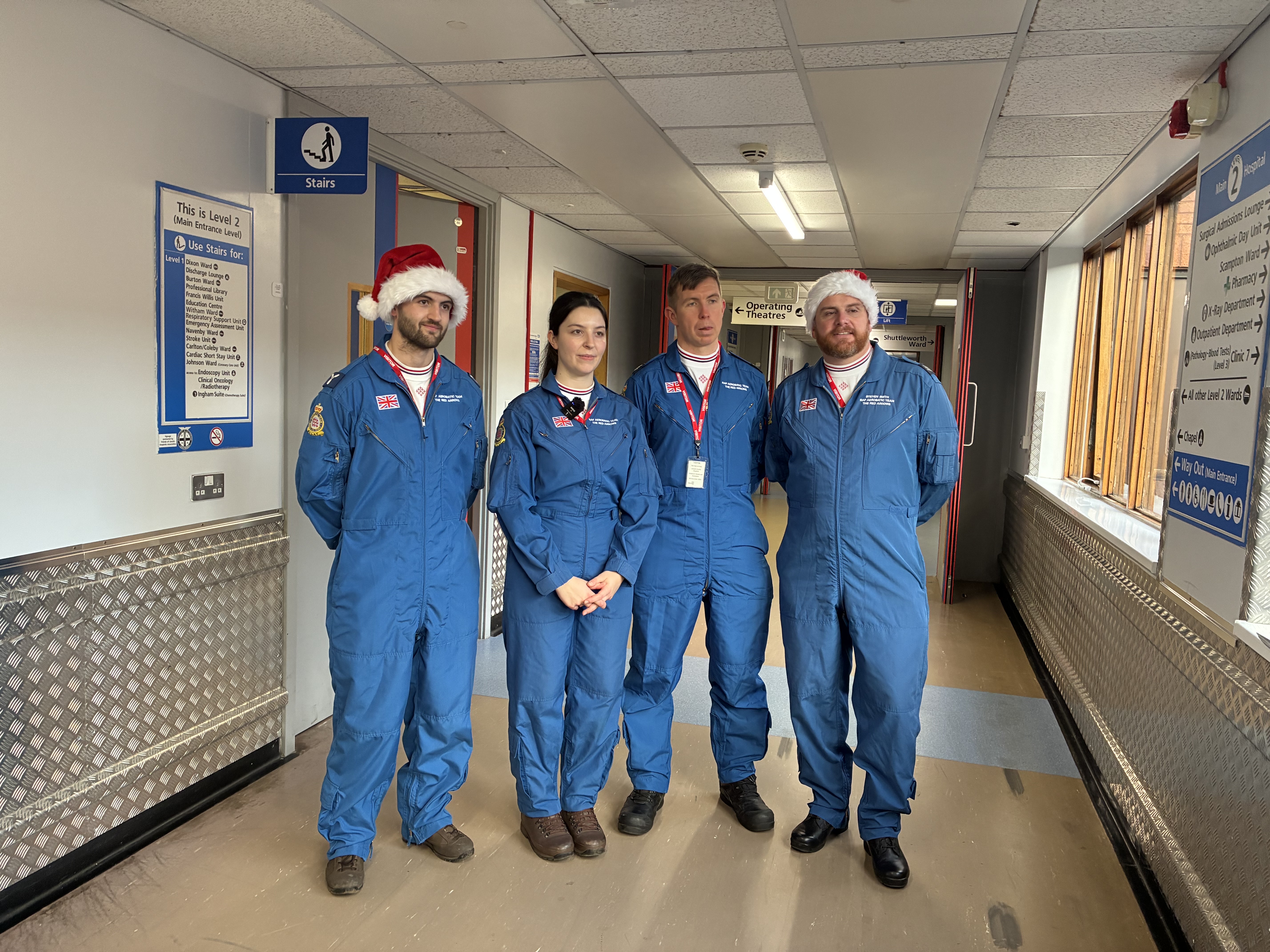 Christmas hospital visit by Red Arrows | Royal Air Force