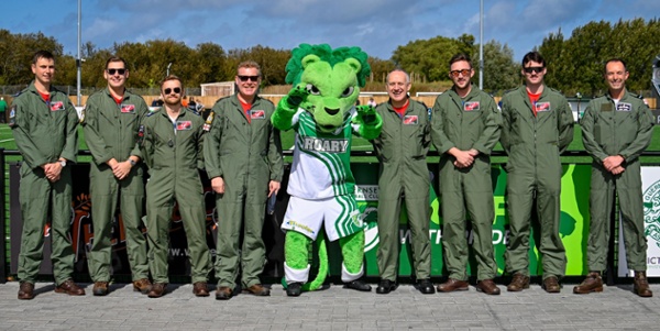 201 Sqn Gets The Crowds Roaring for Guernsey FC | Royal Air Force