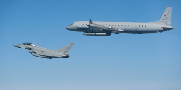 RAF Typhoon FGR4 Intercept Russian Intelligence Aircraft During ...