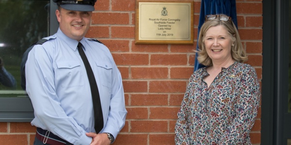 Lady Hillier opens RAF Coningsby's new catering facility. | Royal Air Force
